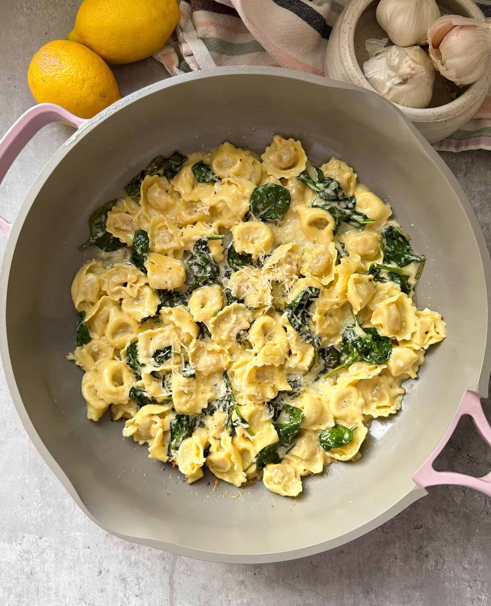 Creamy Lemon & Spinach Tortellini