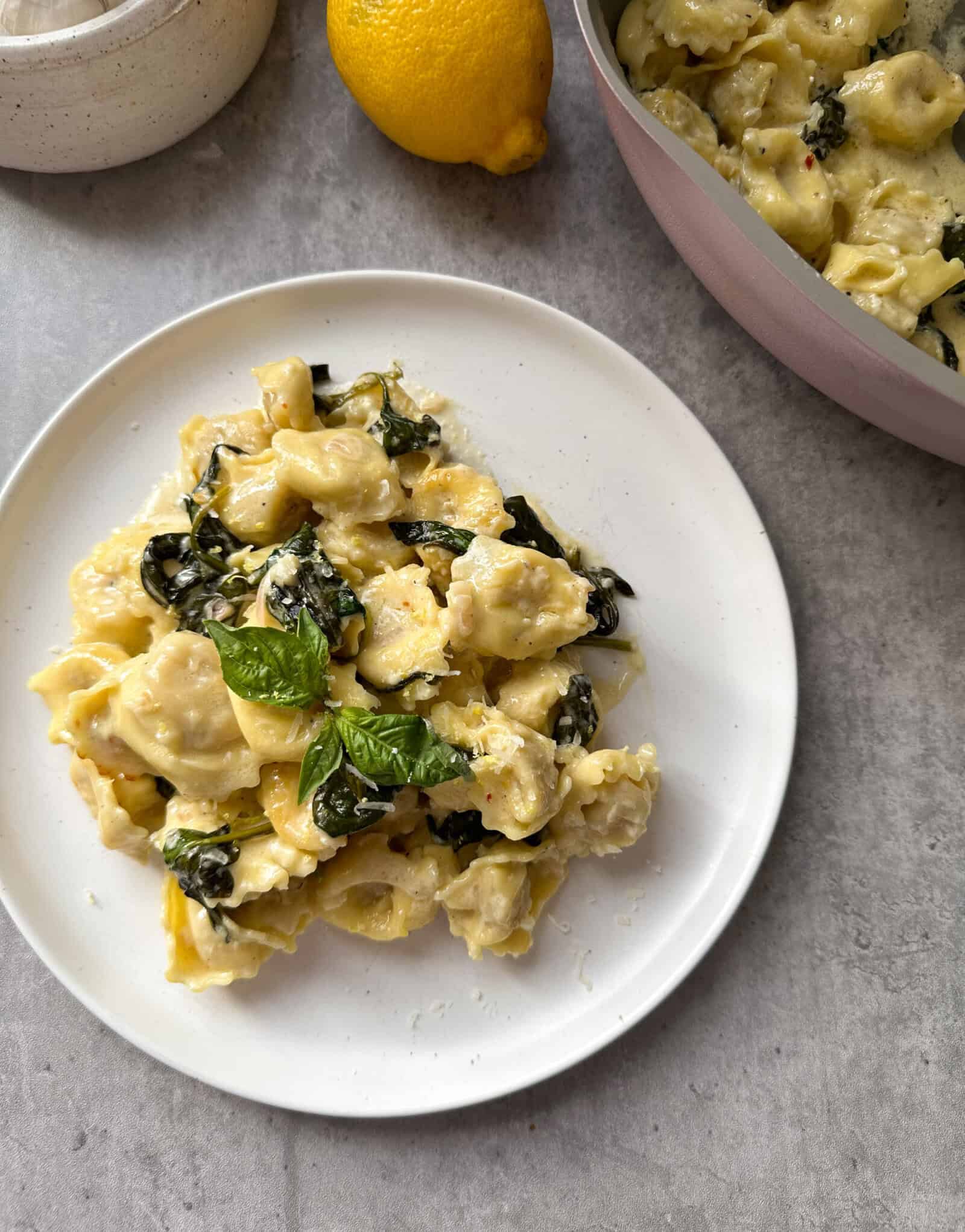 Creamy Lemon & Spinach Tortellini