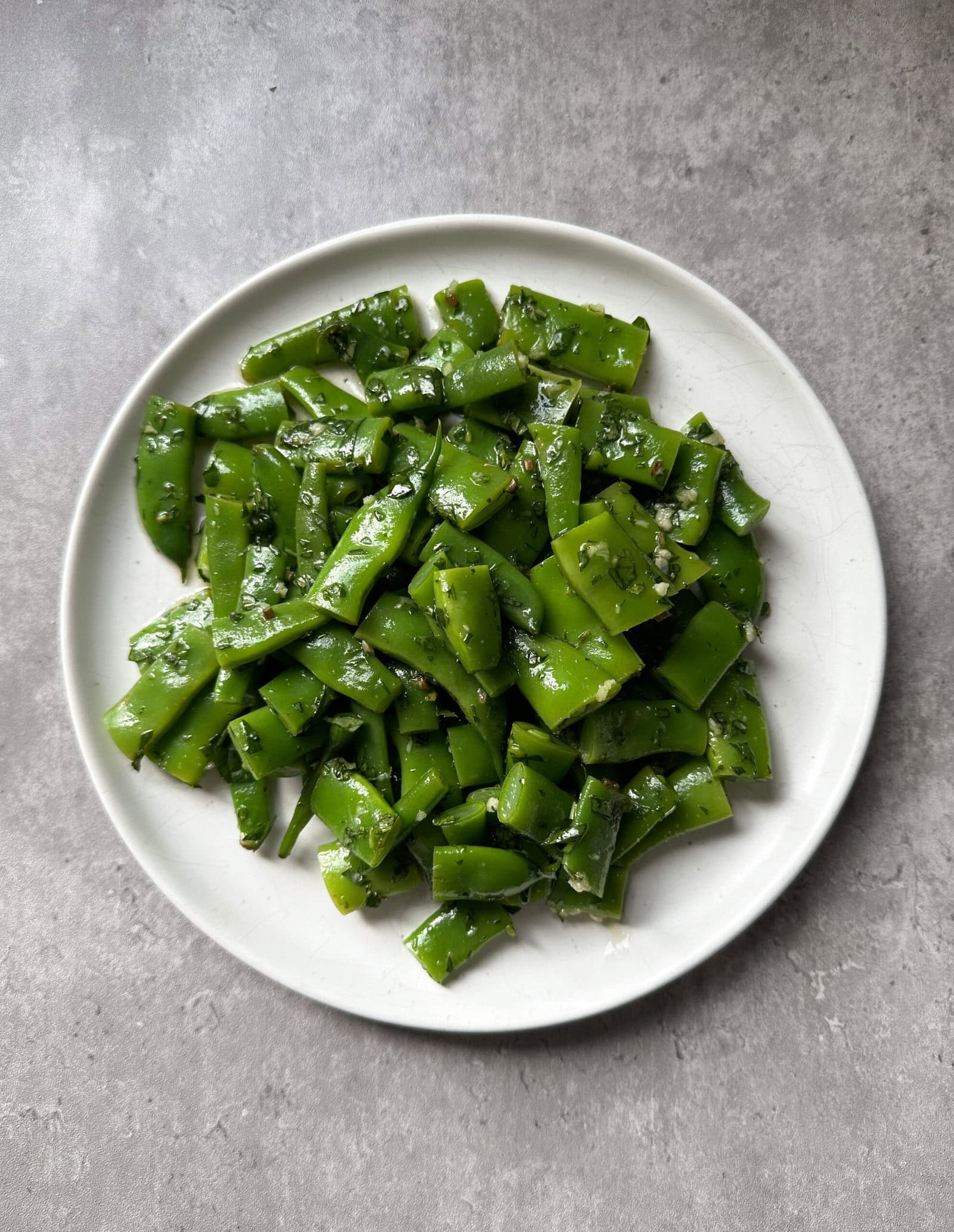 Flat Bean Salad - Sammy Montgoms