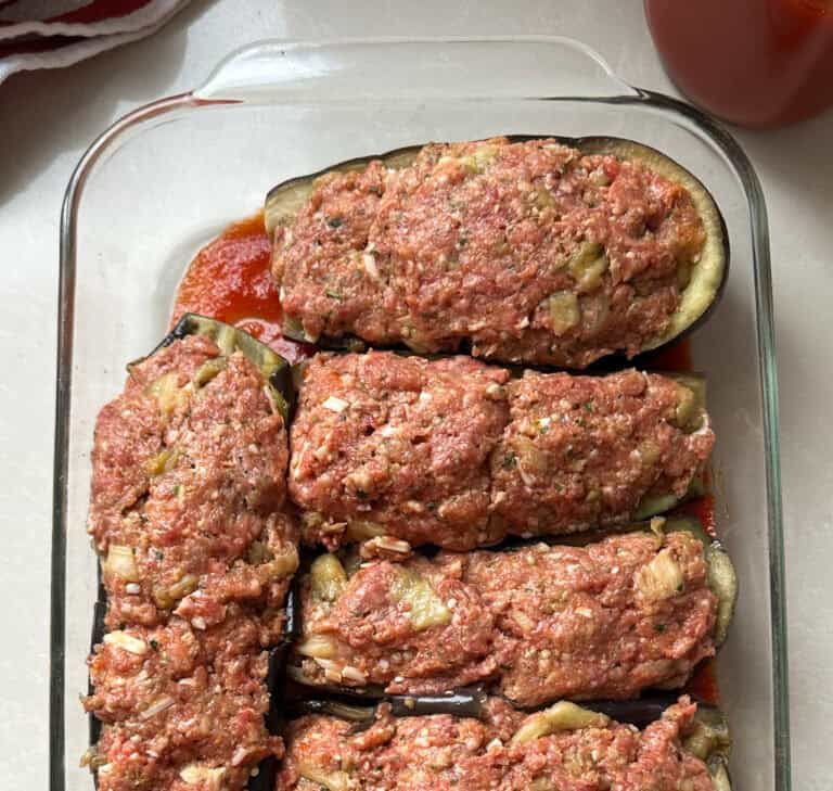Stuffed Eggplant - Sammy Montgoms