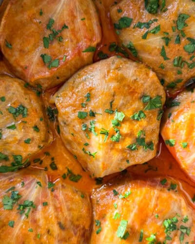 Red Curry Cabbage Cups - Sammy Montgoms